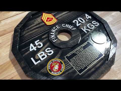 Black Weight Plaque – Luna Custom Wood Work LLC